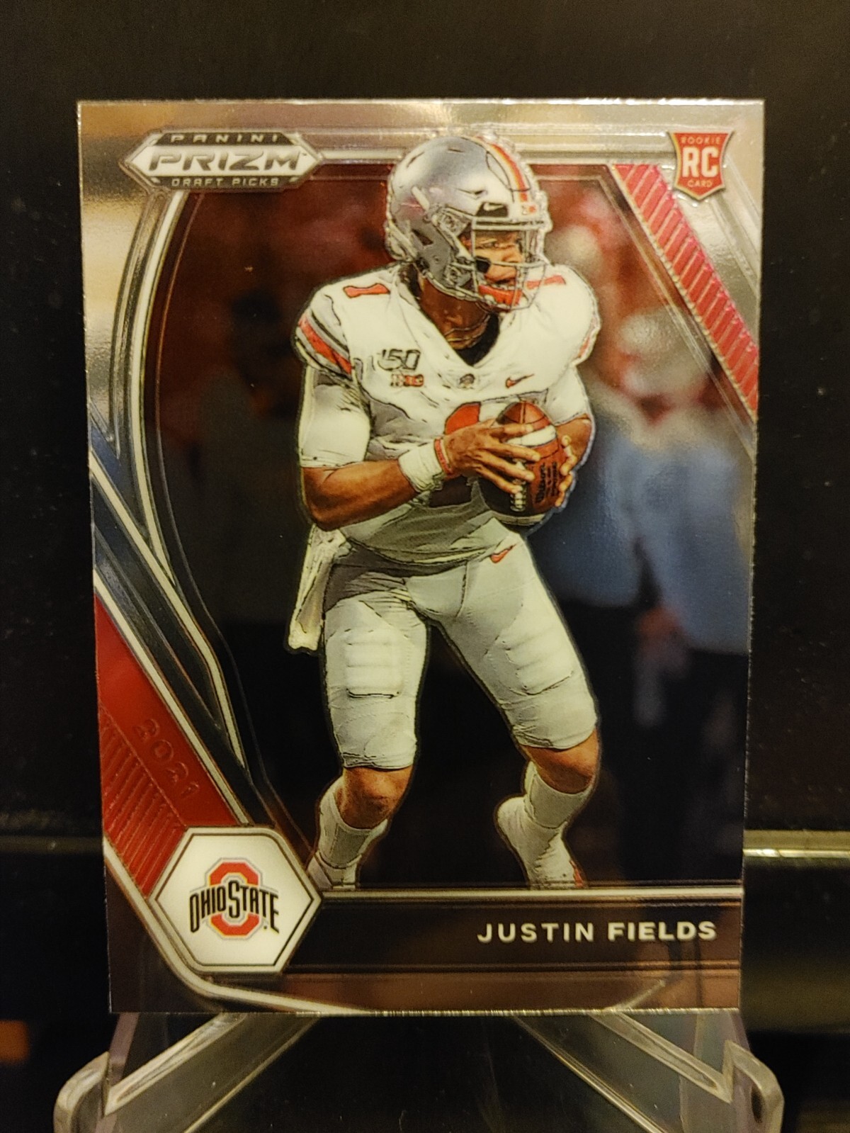 Justin Fields RC 2021 Panini Prizm Draft Picks #121 - Chicago Bears ...