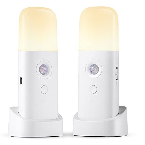 Rechargeable Motion Sensor Night Light Battery Operated Nightlights ...