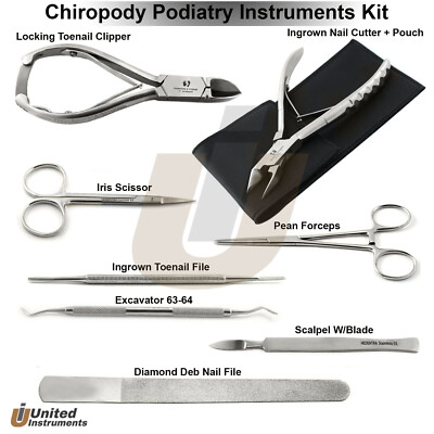 Professional Chiropody Kit Podiatry Ingrown Nail Clipper Pedicure ...
