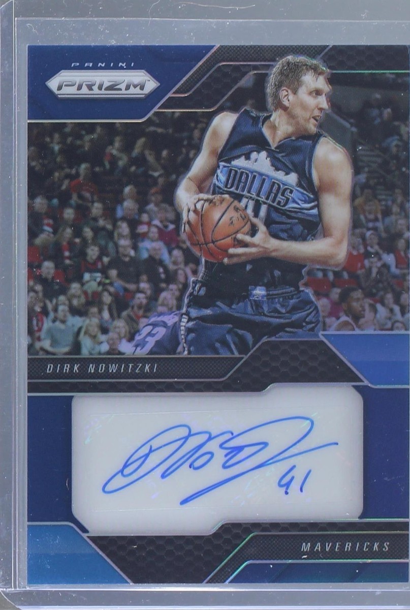 2016-17 Panini Prizm - Veteran Signatures Blue Prizm #13 Dirk Nowitzki ...