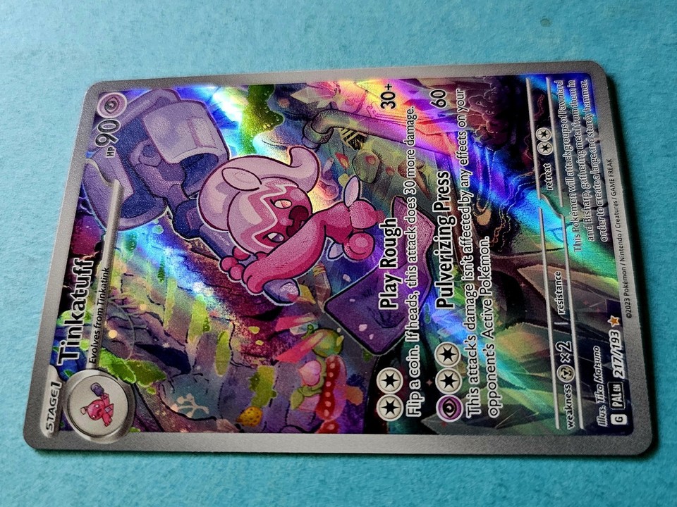 Pokémon Card Tinkatuff Paldea Evolved 217/193 Illustration Rare Full ...