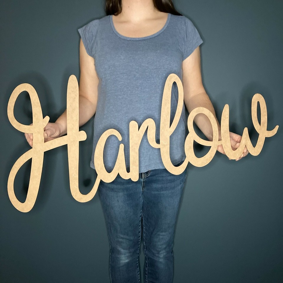 Personalised Wooden Name Large Wall Sign Room Decor Nursery Plaque Word ...