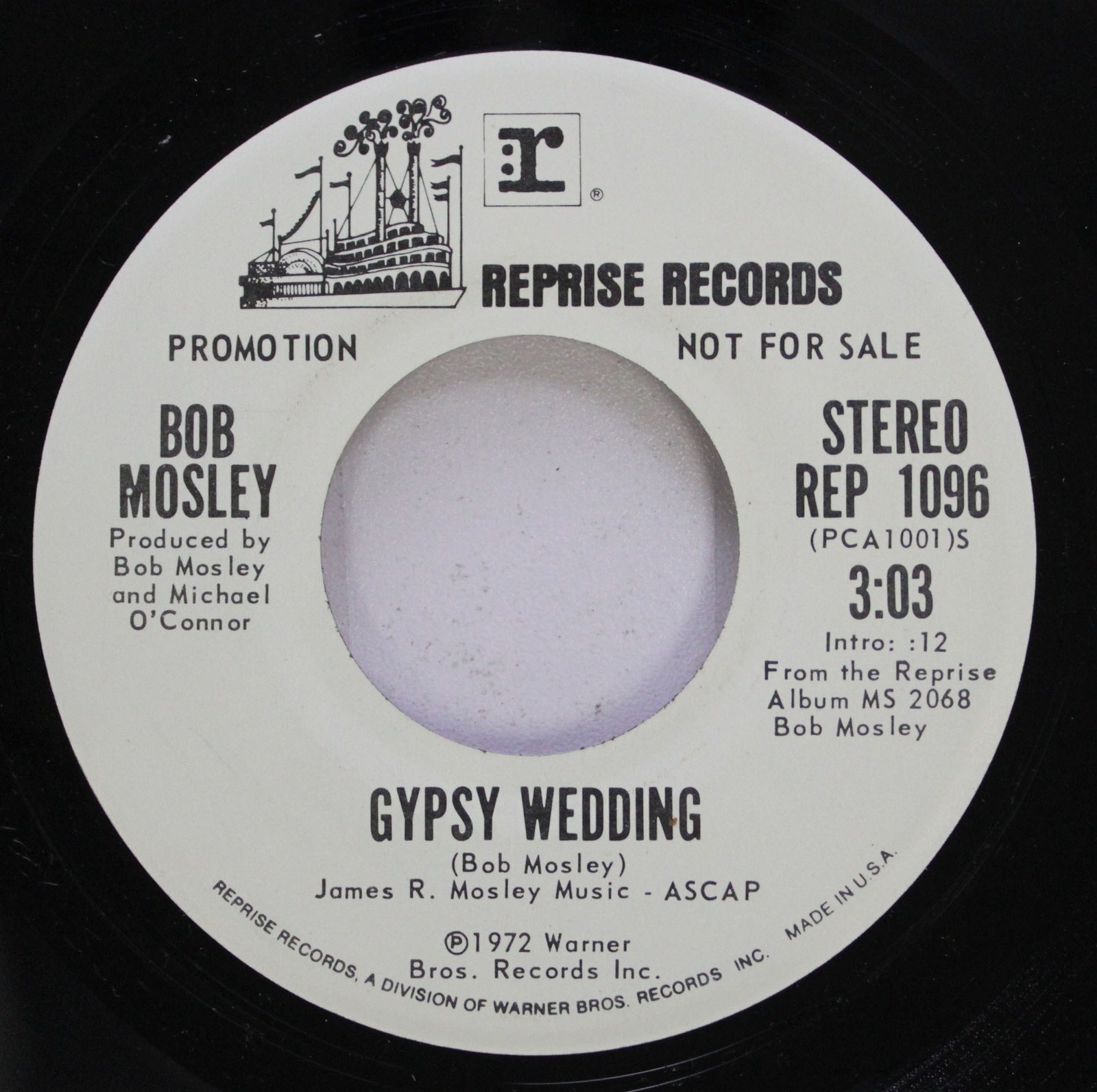 Hear! Modern Soul Promo 45 Bob Mosley - Gypsy Wedding / Same On Reprise ...