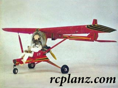 R/C AIRPLANE PLANS & PATTERNS: Wind Puff 56" Wingspan - RC Sport Pusher ...