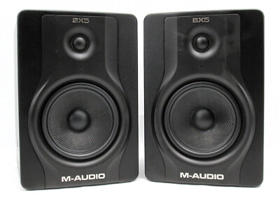 PAIR of M-Audio BX5 Carbon Black 5" inch Powered Studio Monitor Speakers #1830 | eBay