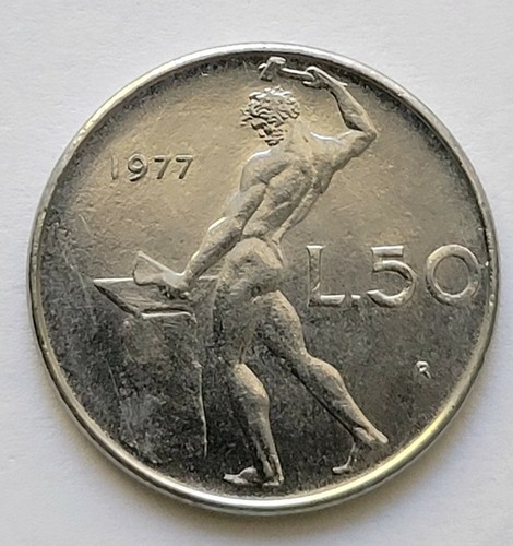 ITALIANA REPVBBLIC L.50 1977 Italy l.50 Lire coin BT-182 | eBay