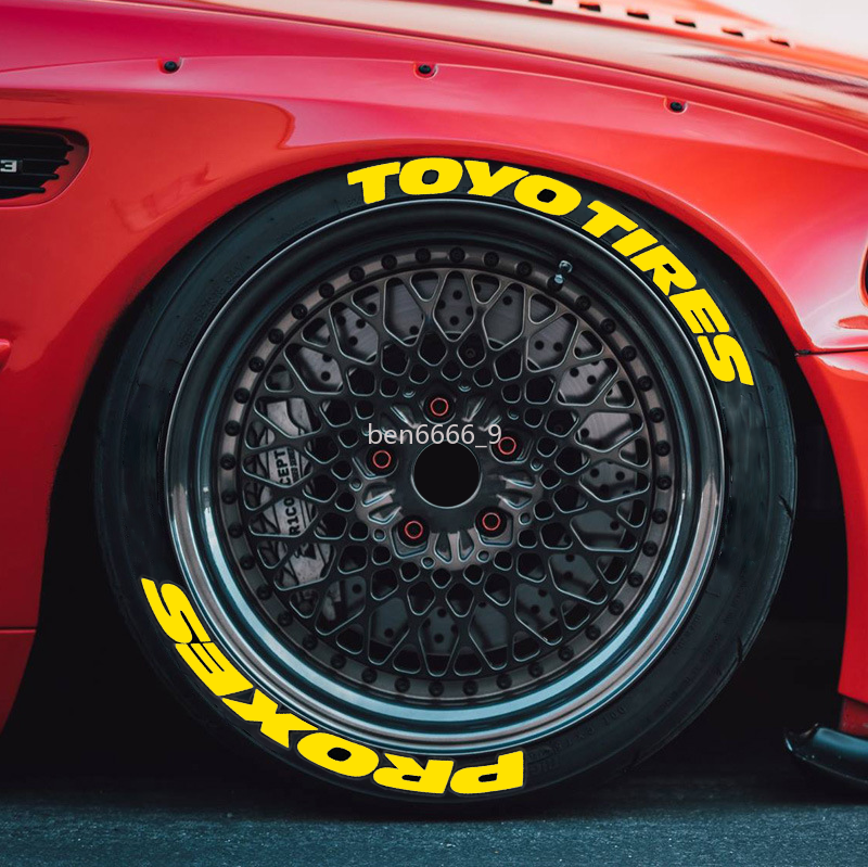 4x Toyo Tires Proxes Permanent Tire Letters Stickers For 14-22"Decal 1. ...