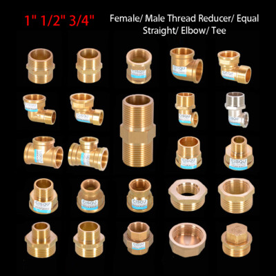 Brass BSP Male Female Thread Fittings Pipe Connector Garden Water Hose ...