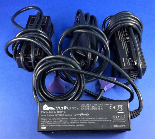 Lot of 4 - Verifone Multiport Ethernet Switch 24173-02-R Purple Cables ...