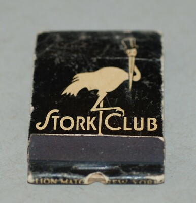 VINTAGE NIGHTCLUB MEMORABILIA STORK CLUB POCKET-SIZE MATCHBOOK | eBay