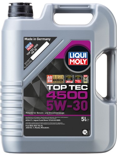4 x Liqui Moly Top Tec 4500 5W-30 5L fits Mazda Mazda6 2.2 GH MZR-CD ...
