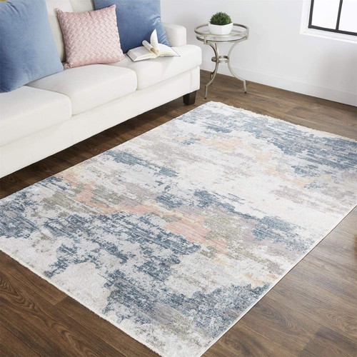 Feizy Rugs - Kyra Collection, Contemporary Abstract Area Rug - Blue ...