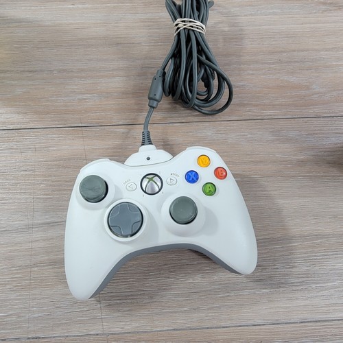 Microsoft Xbox 360 Wired Controller White Gray Original Official OEM | eBay