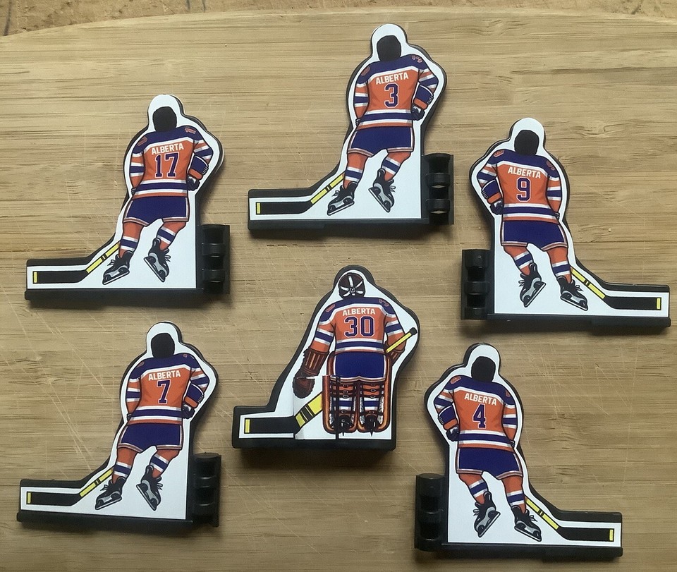 Custom Coleco Table Hockey Players- WHA Alberta Oilers 1972-73 - Away ...