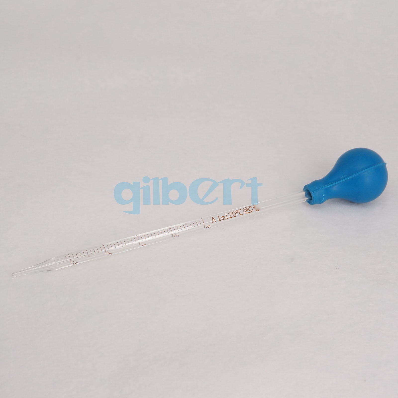 1-10ml Glass Graduated Pipette with Rubber Bulb Lab Chemistry Dropper ...