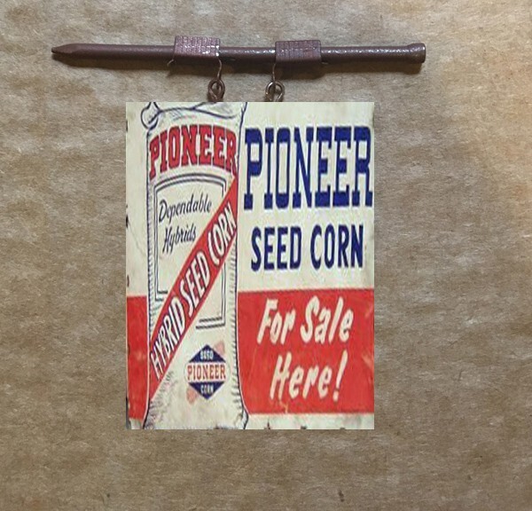 METAL O SCALE HANGING BUILDING 1:18 PIONEER SEED CORN BARN SIGN LAYOUT ...