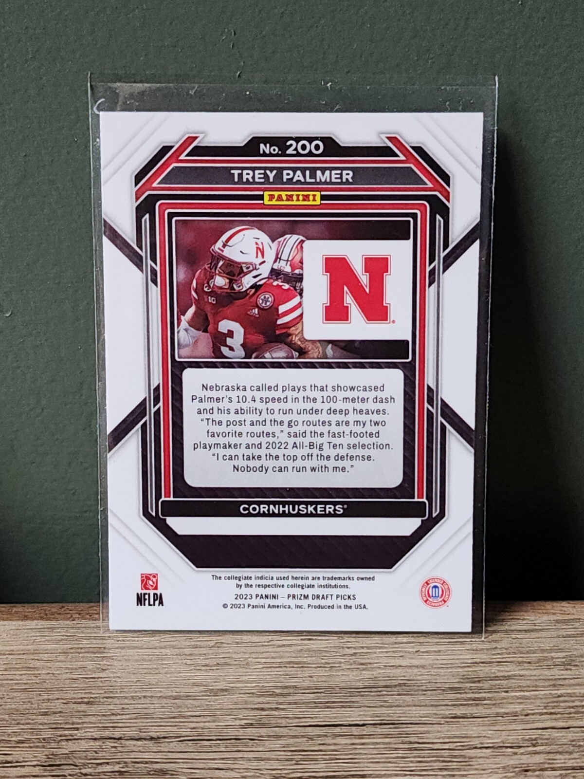 2023 Prizm Draft Picks Football - Trey Palmer - RC Base #200 Nebraska ...