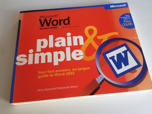 Microsoft Word Version 2002 Plain & Simple Computers Paperback Book ...