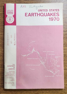 NOAA Environmental Data Unites States Earthquakes 1970 | eBay