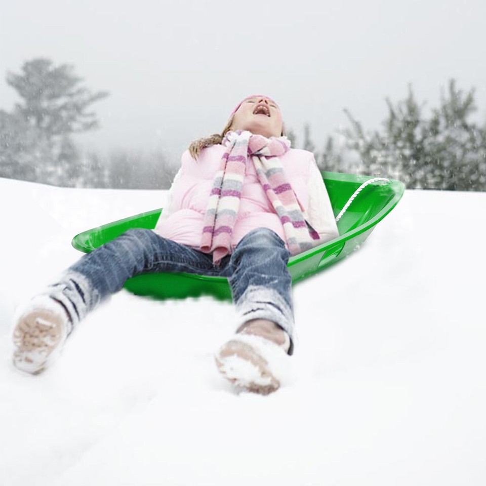 Winter Snow Sled in Boat Shape Snow Sledge Winter Outdoor Skiing Child ...