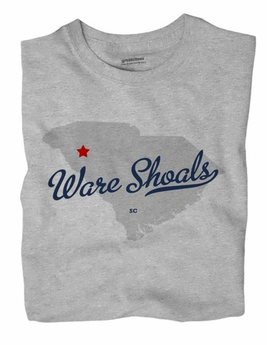 Ware Shoals South Carolina SC T-Shirt MAP | eBay