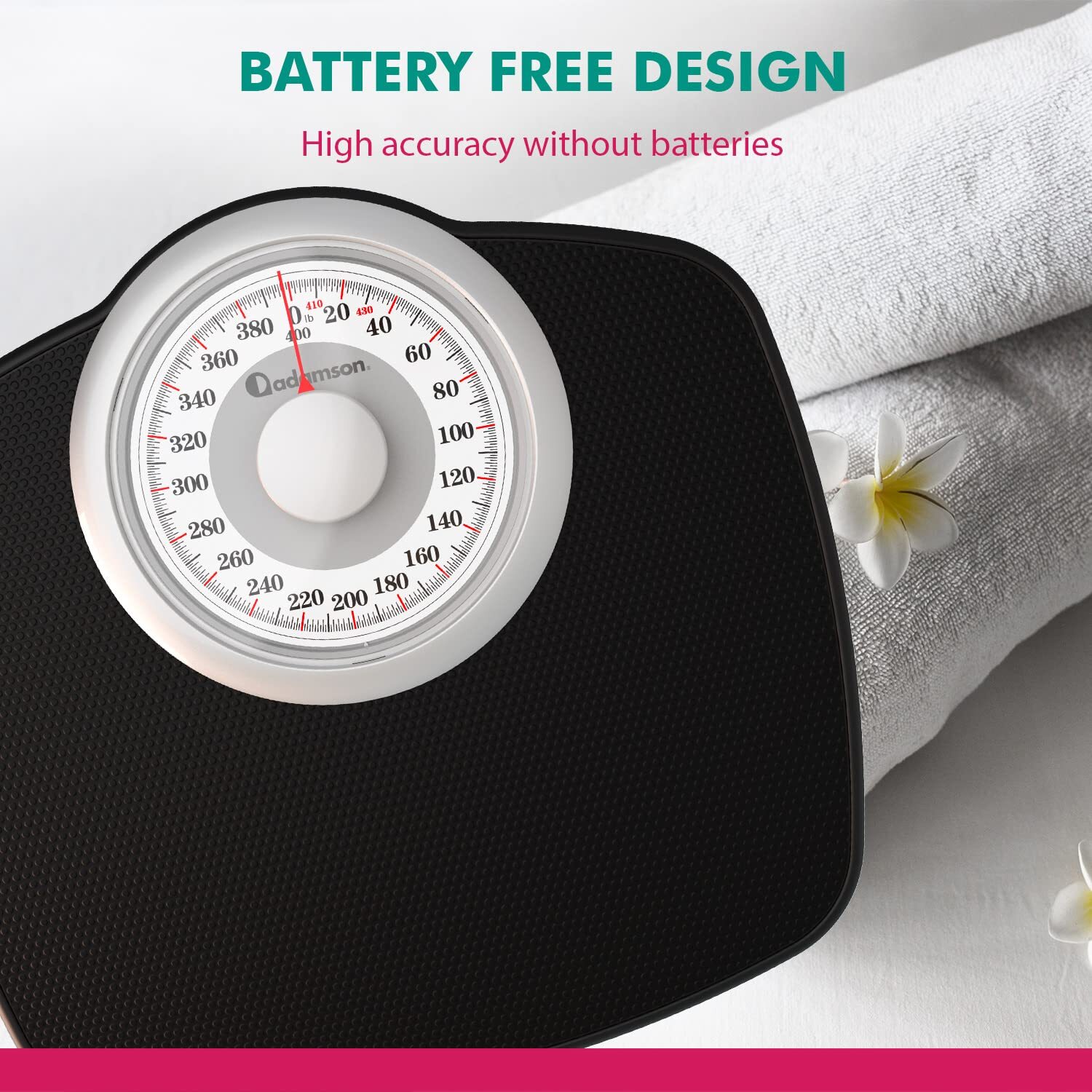 Adamson A25W Body Weight Bathroom Scale, Up to 400 LB, Mechanical, Analog Dial | eBay