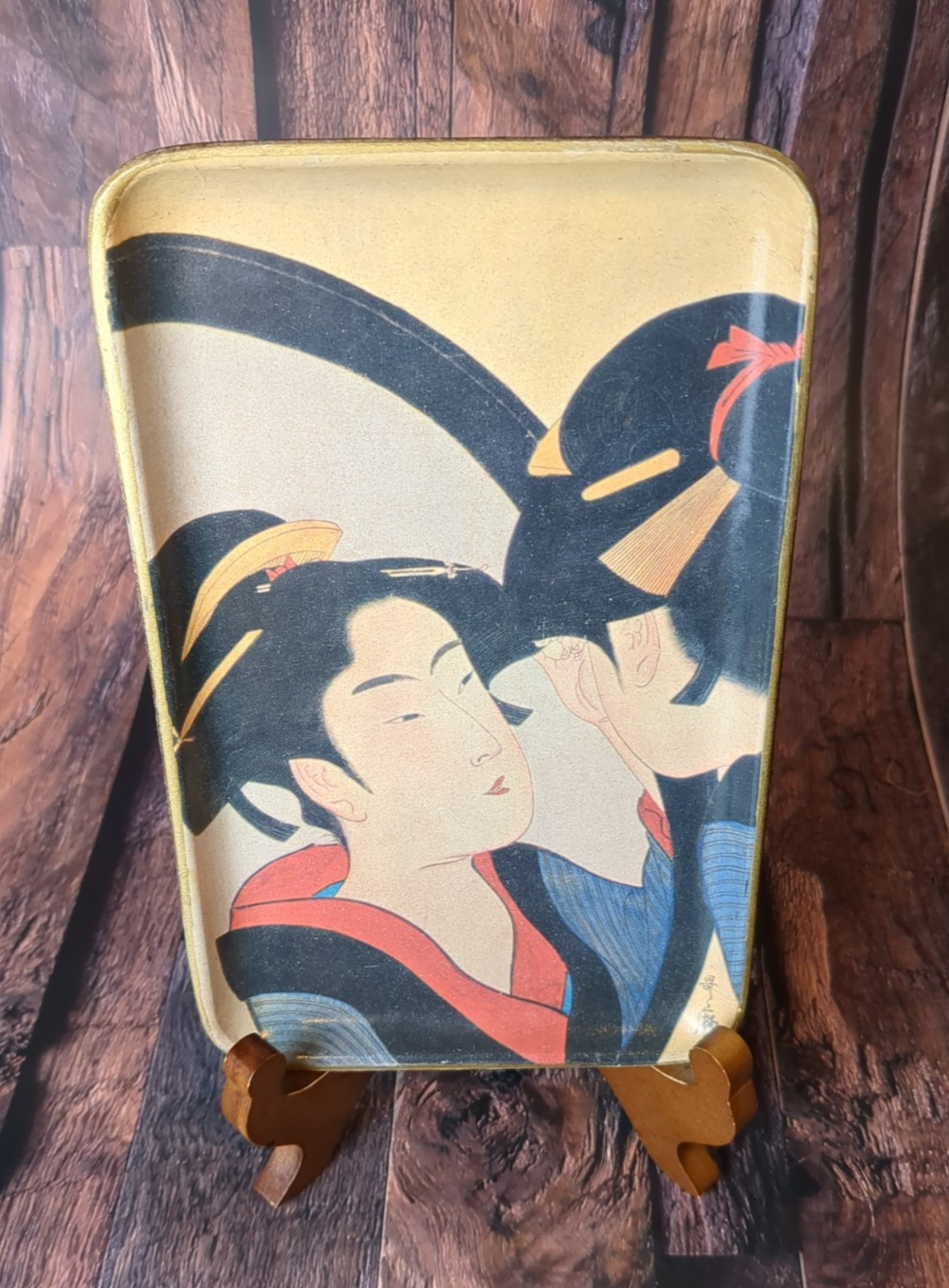 Vtg Japanese Ukiyo-e Geisha Catchall Tray 8x5 Kitagawa Utamaro Art ...