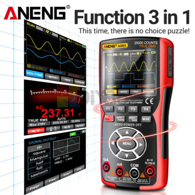 ANENG AOS03 3-in-1 Handheld Multimeter Digital Oscilloscope Signal ...