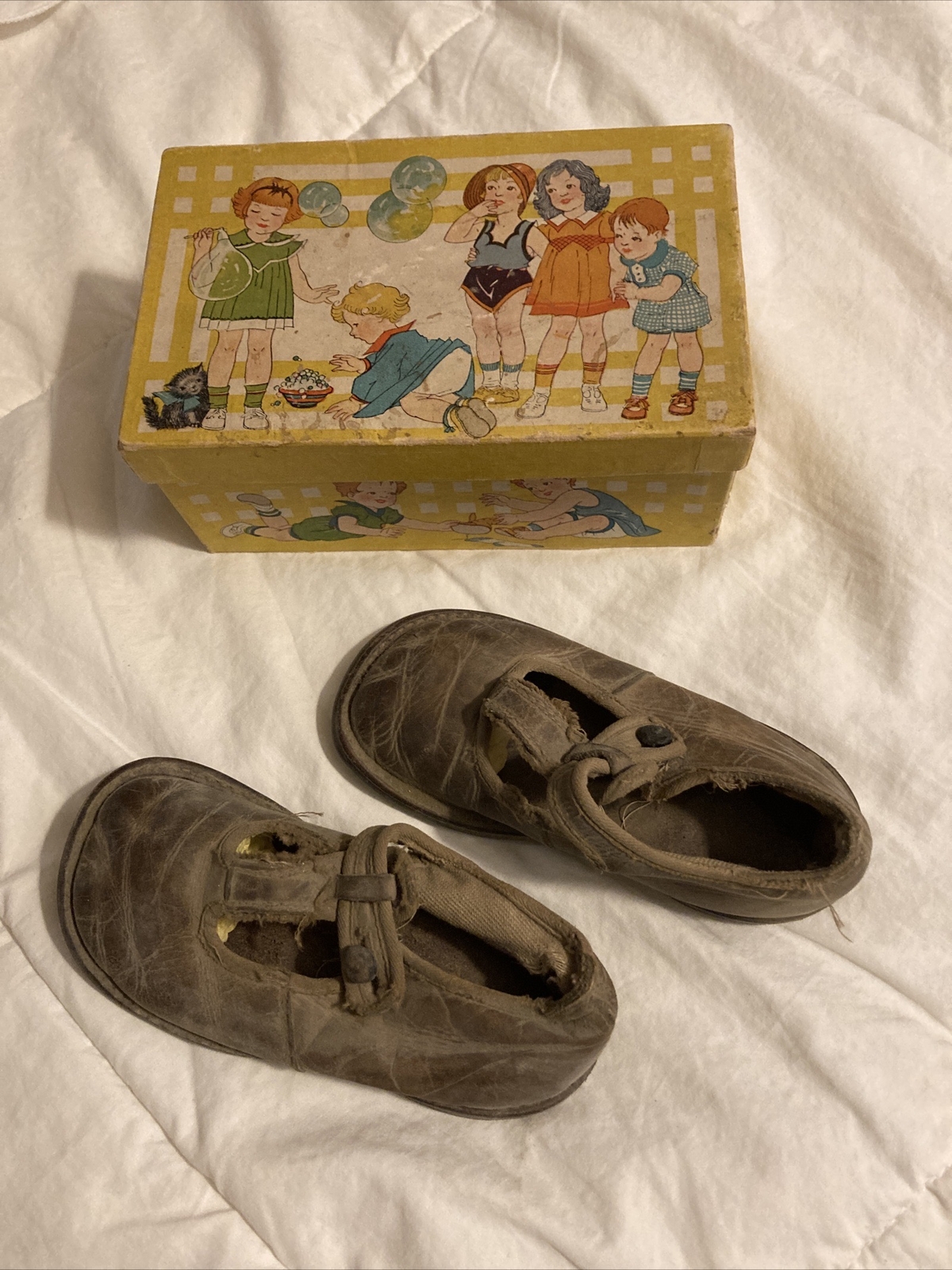 Vintage Wee Walker Leather Baby Shoes With Original Box | eBay