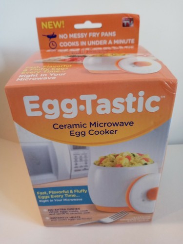 Egg Tastic Ceramic Microwave Egg Cooker And Poacher As Seen On Tv | eBay