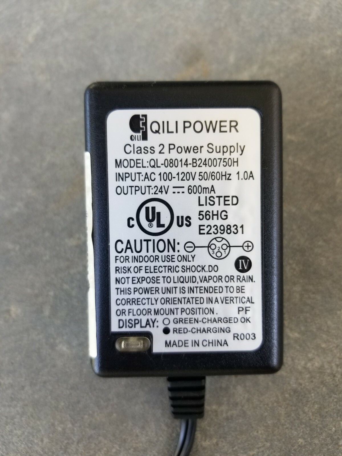 QILI POWER QL-08014-B2400750H Razor Power Supply AC Adapter Class 2 | eBay