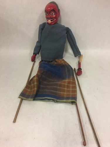 Asian Stick Shadow Puppet red Wayang Golek Wooden Bali Puppet Indonesia ...