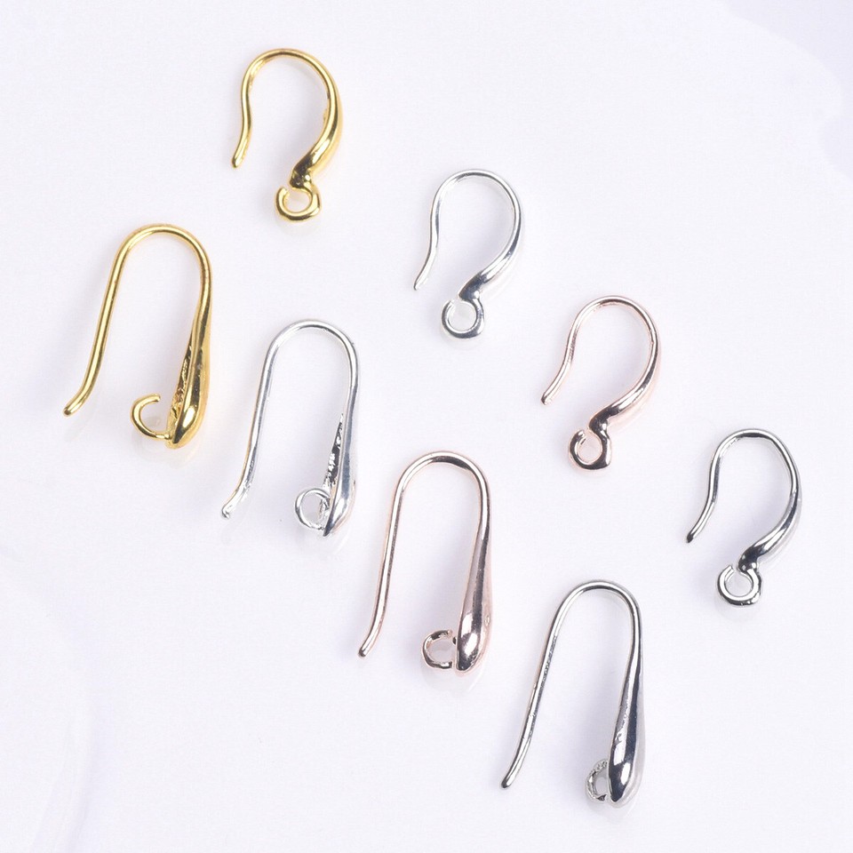 10pcs Copper Earring Clasps Hooks Earwire Fittings For Jewelry Earrings ...