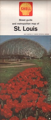 1963 Shell Road Map: Street Guide and Metropolitan Map of St. Louis NOS ...