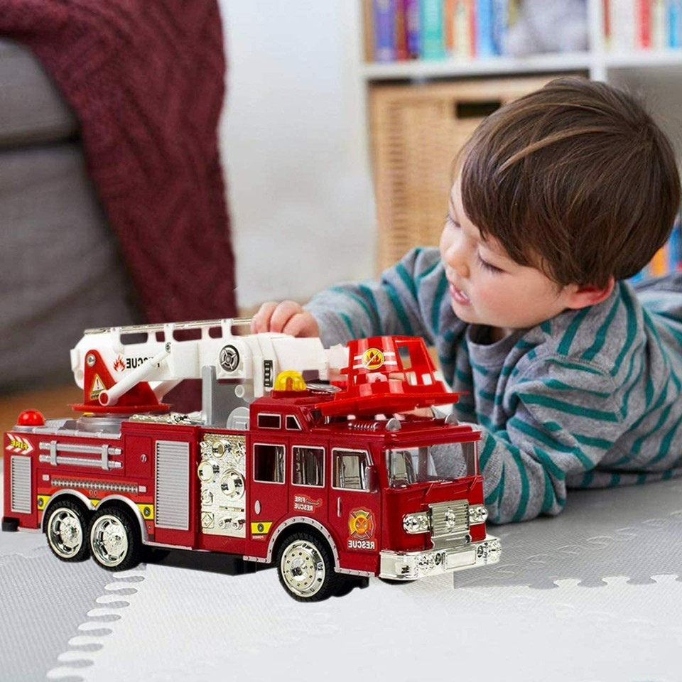 Fire Engine Truck Kids Toy Kids Toy with Extending Ladder & Lights ...