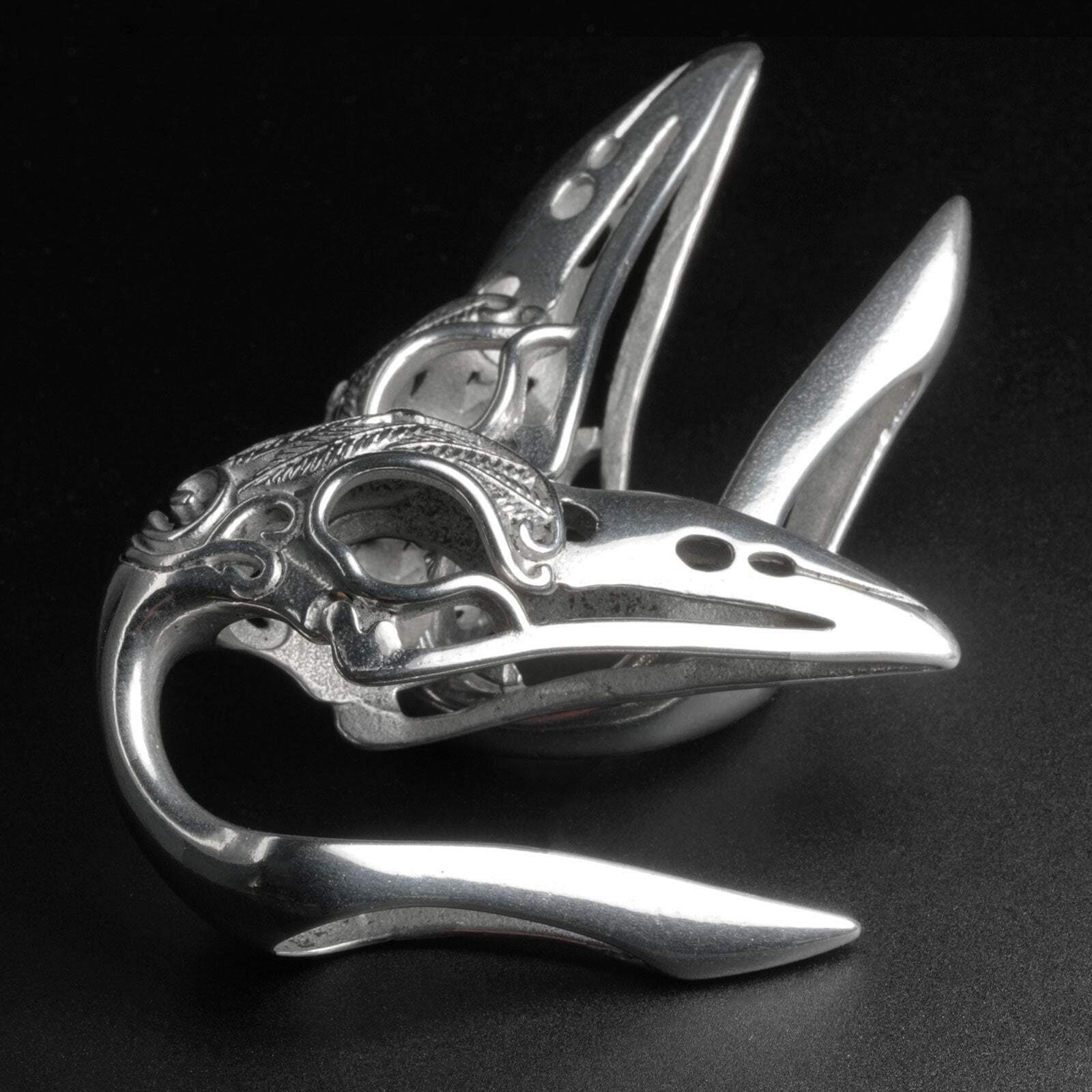 Regal Bird Skull Surgical Steel Ear Weight Lobe Gauges Ear Stretchers ...