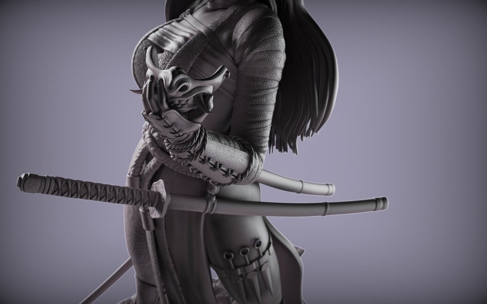 Samurai Woman 3d Printed model kit | eBay UK
