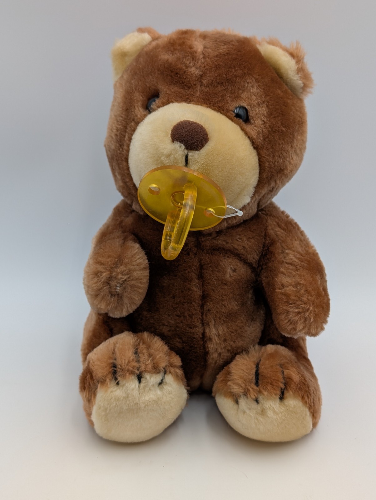 Dakin Brown Bear Pacifier Plush 9 Inch 1984 Stuffed Animal Toy | eBay