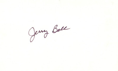 JERRY BELL - Autographed NFL PROFESSIONAL FOOTBALL Player 🏈 3X5 INDEX ...
