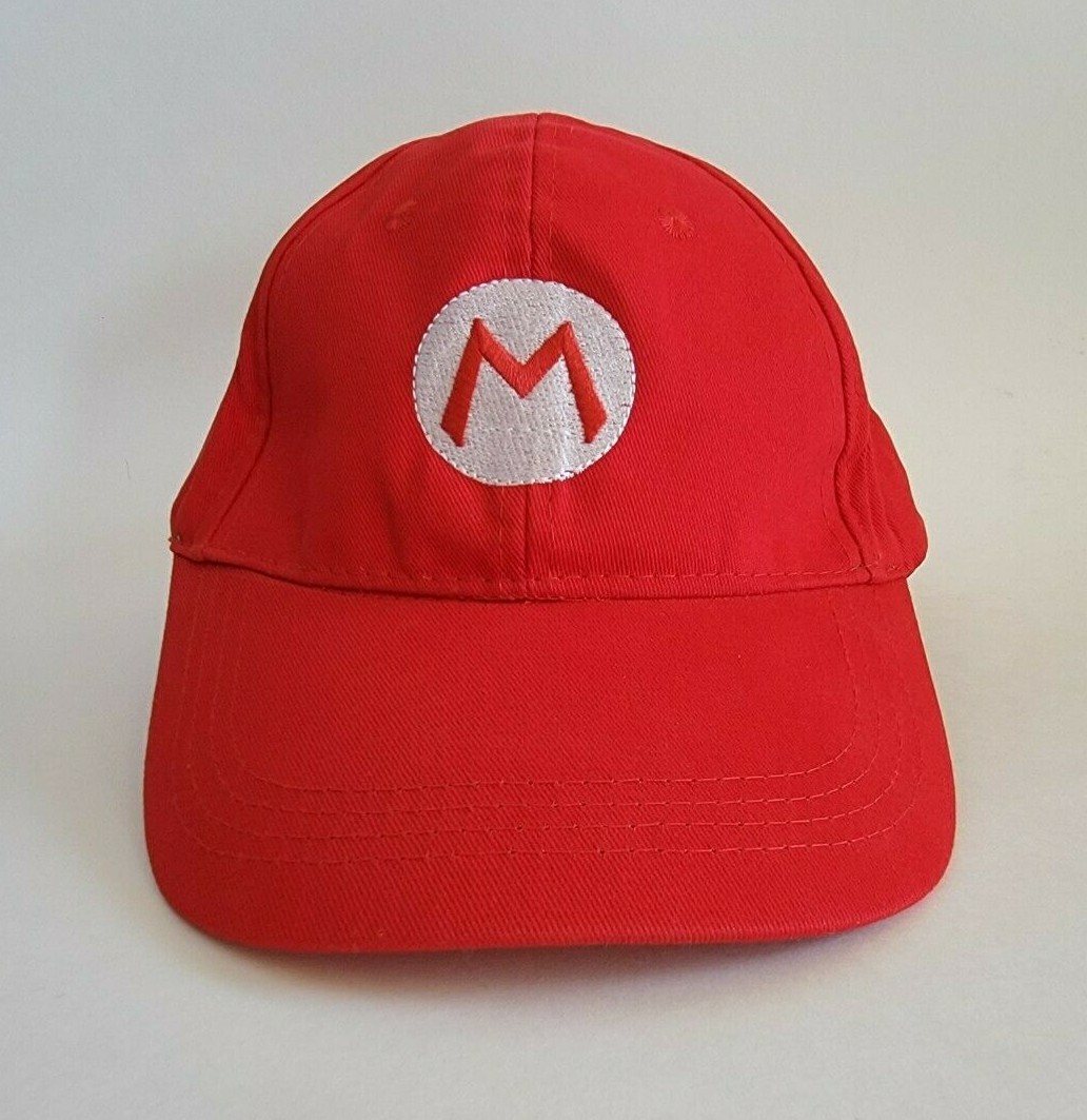 Super Mario Bros Mario Logo Embroidered Baseball Hat Cap Red NWOT | eBay