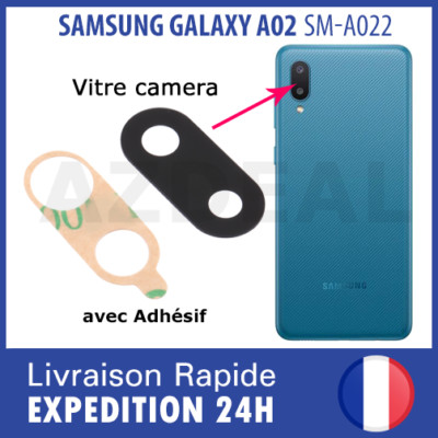 For Samsung Galaxy A02 SM-A022 rear back camera lens cover glass lente ...