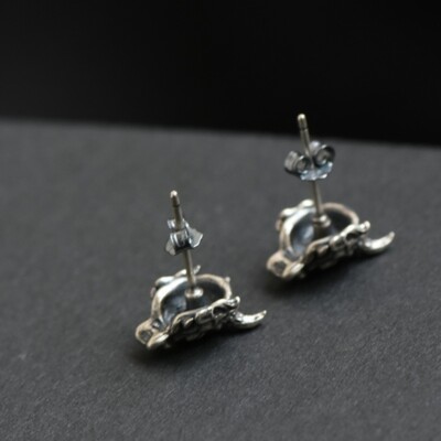Retro Prajna Retro Skull Earrings Punk Gothic Ox Horn Earrings Earrings ...
