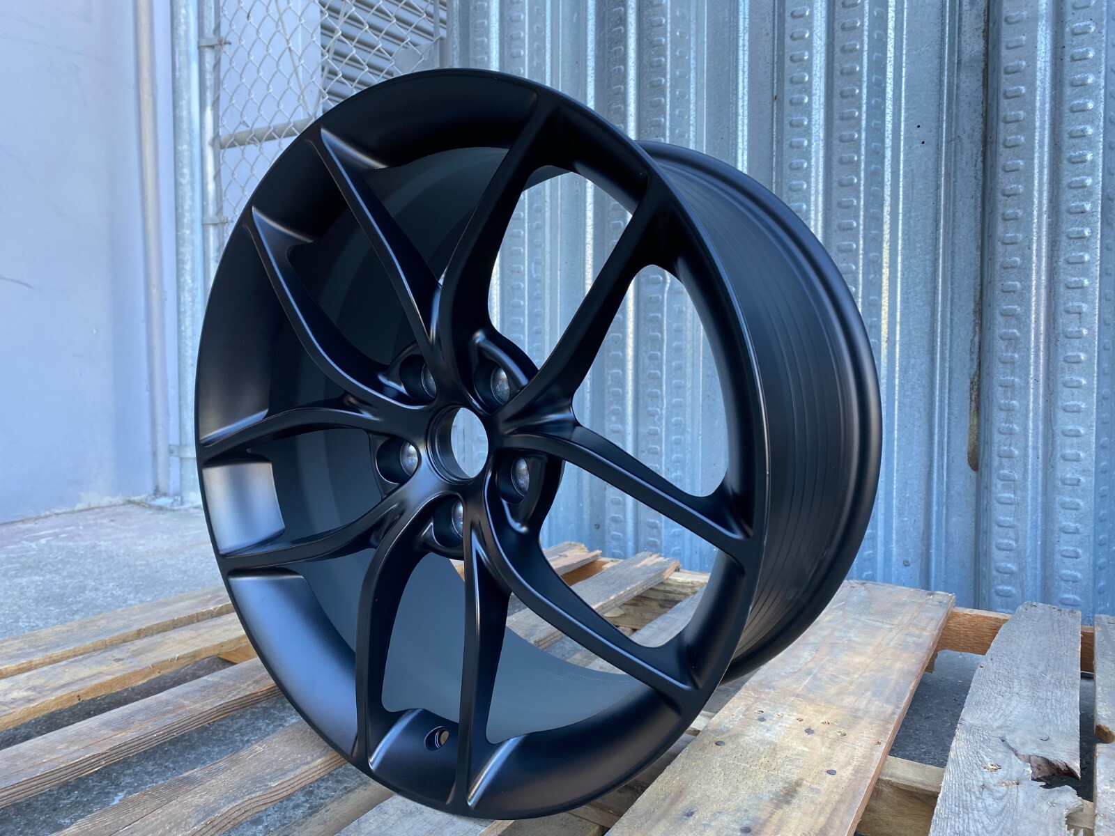 4 New 18" OE Black Rims 18x8.5 ET38 5x114.3 CB64.1 Fit Tesla Model 3 ...