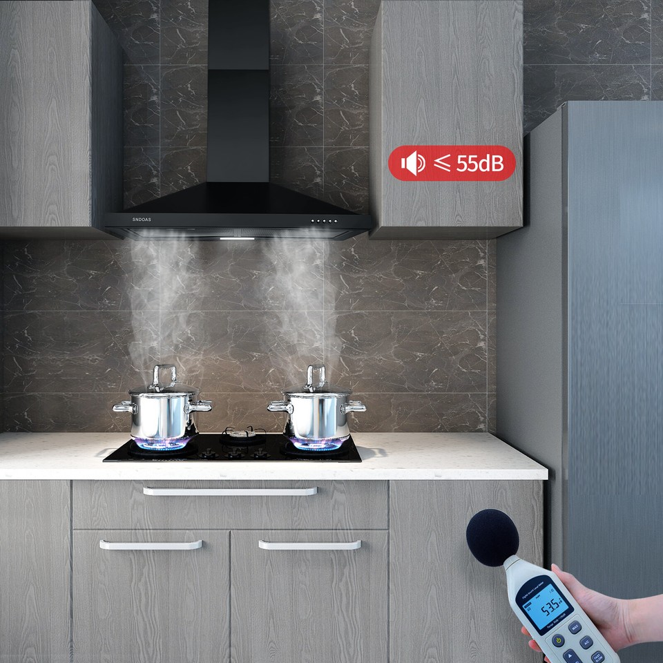 30 in Wall Mount Range Hood Kitchen Exhaust Stove Vent 450CFM ...