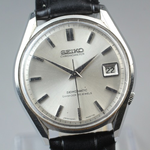 SEIKO Seikomatic 6245-9000 Chronometer Silver Dial Automatic AT Men's ...