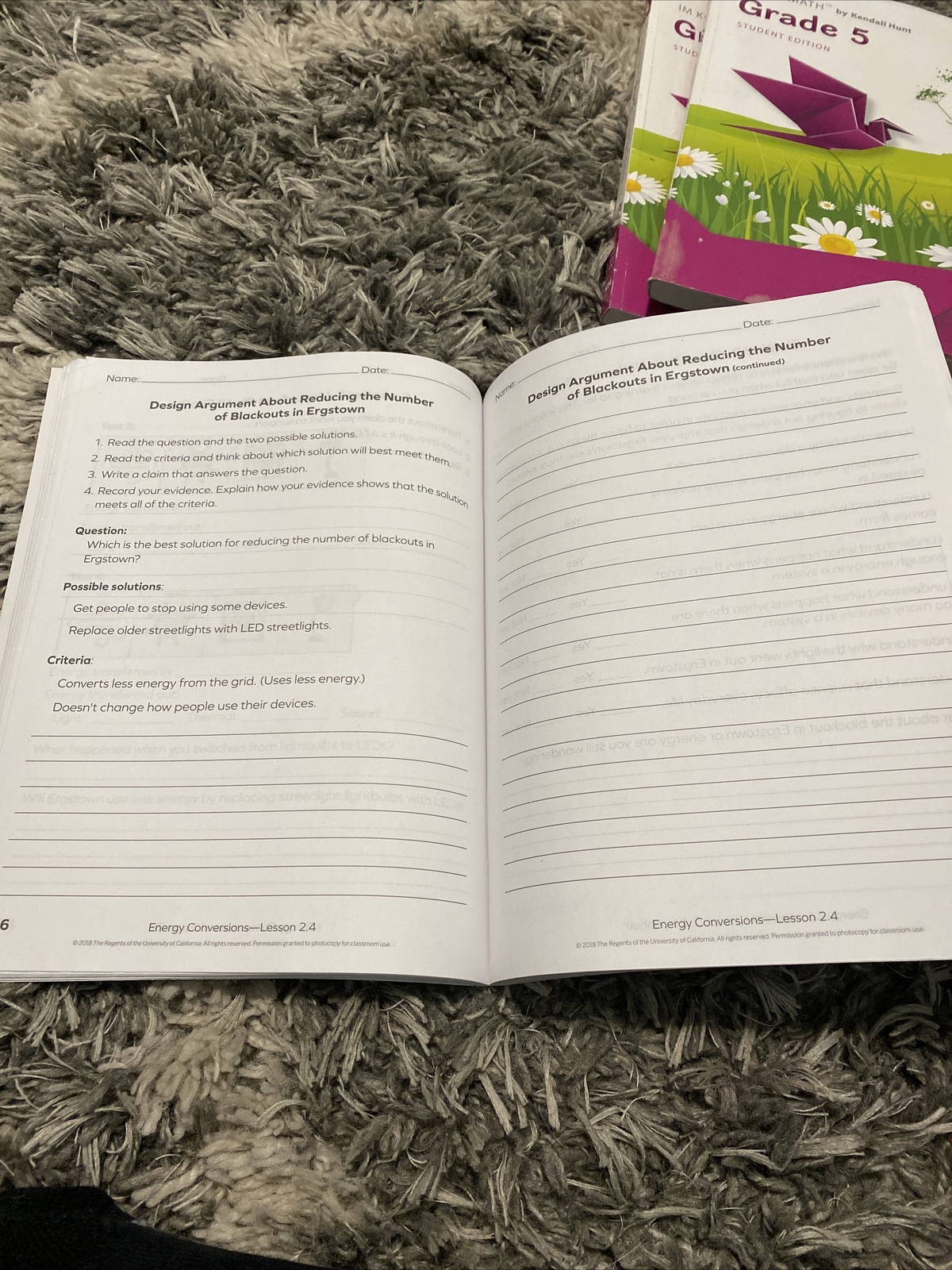 Amplify Science Energy Conversions Blackout in Ergstown Investigation ...