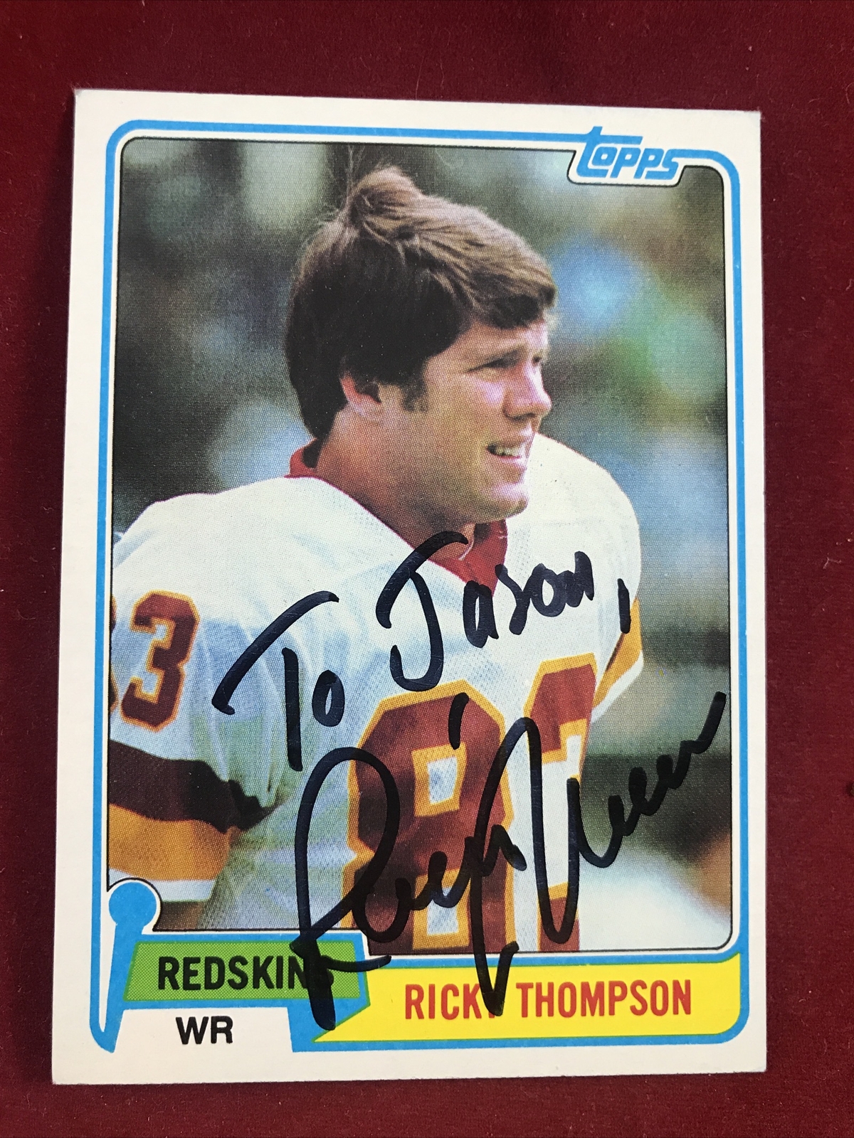 Ricky Thompson -Baylor Bears- Washington Redskins Autographed Card | eBay
