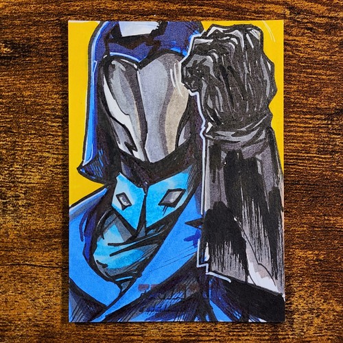 3-11-25 PWE dino damage art sketch 1/1 by ? of cobra commander gijoe g ...