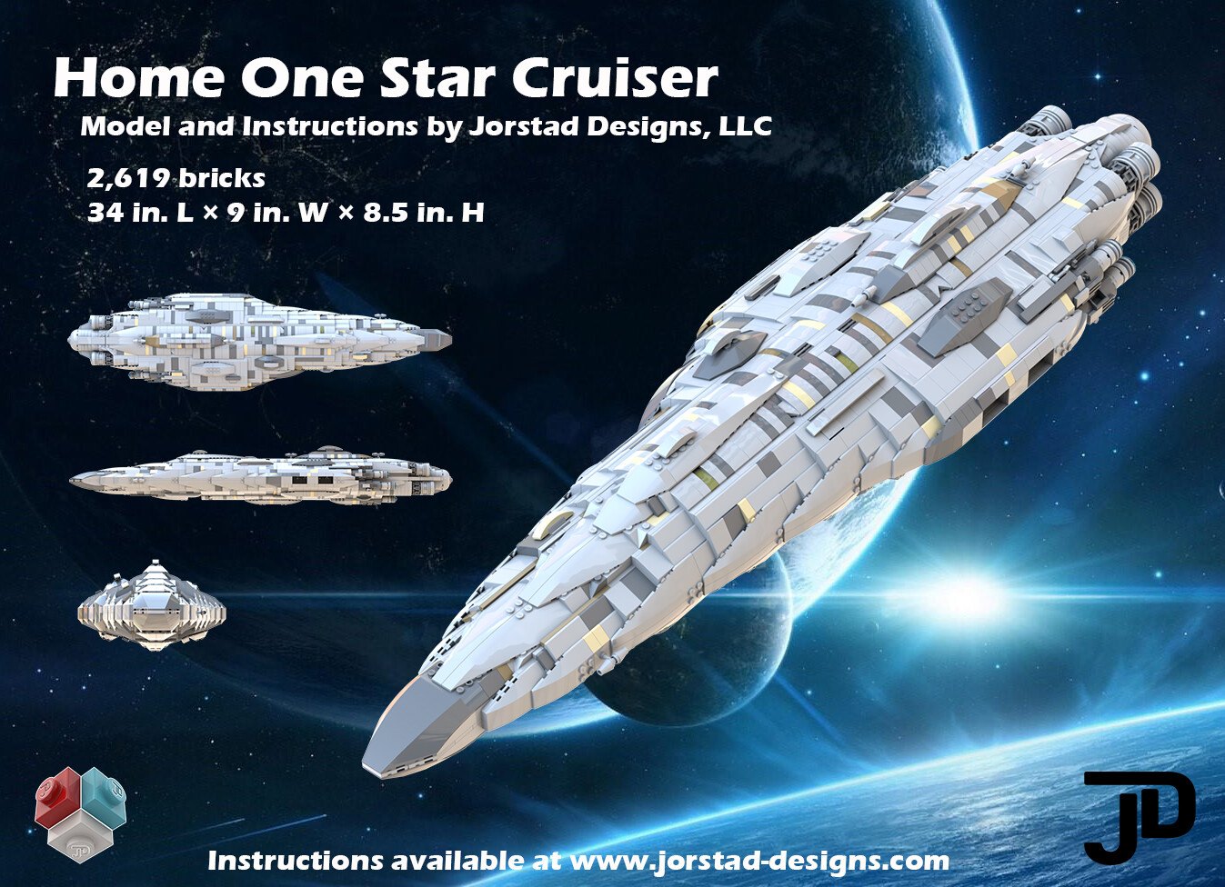 UCS Star Wars Rebel Alliance Home One Cruiser MOC INSTRUCTIONS ONLY ...