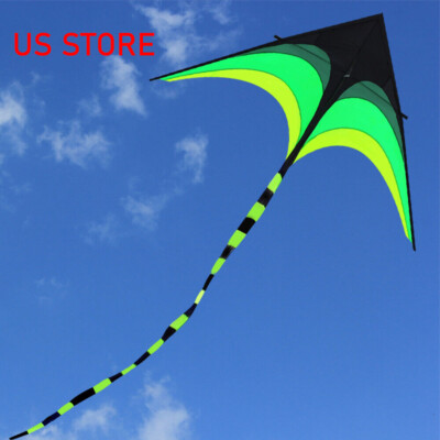 2m 7FT wide carbon fiber Triangle Kite set with 33FT tail & 328ft ...
